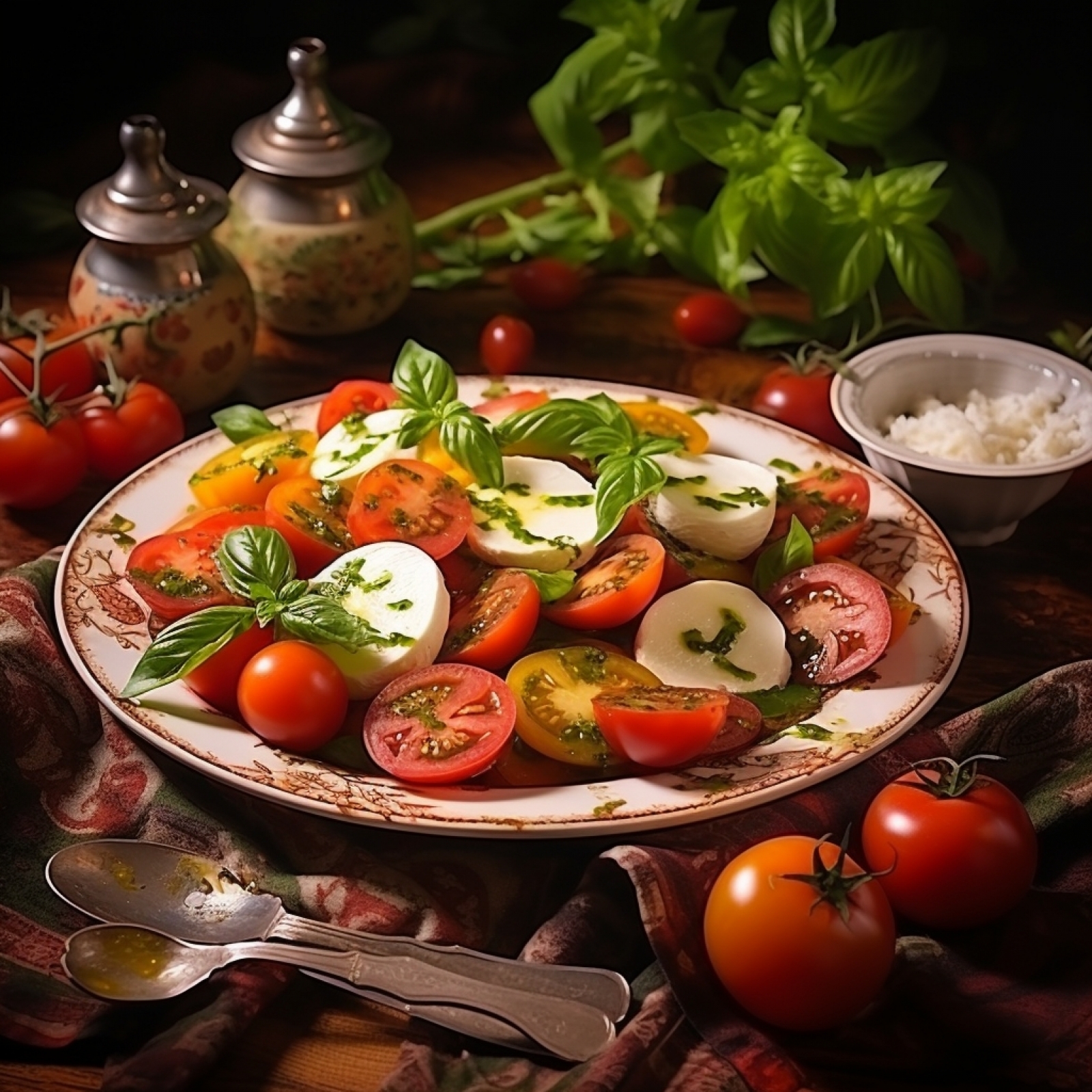 Italian Caprese Salad (Mediterranean - Main Course )